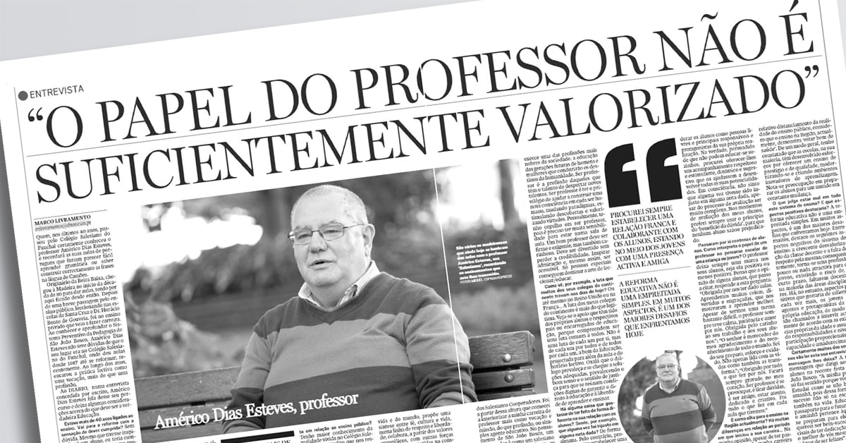 Américo Dias Esteves: “Interiorizei a minha carreira de professor mais ...